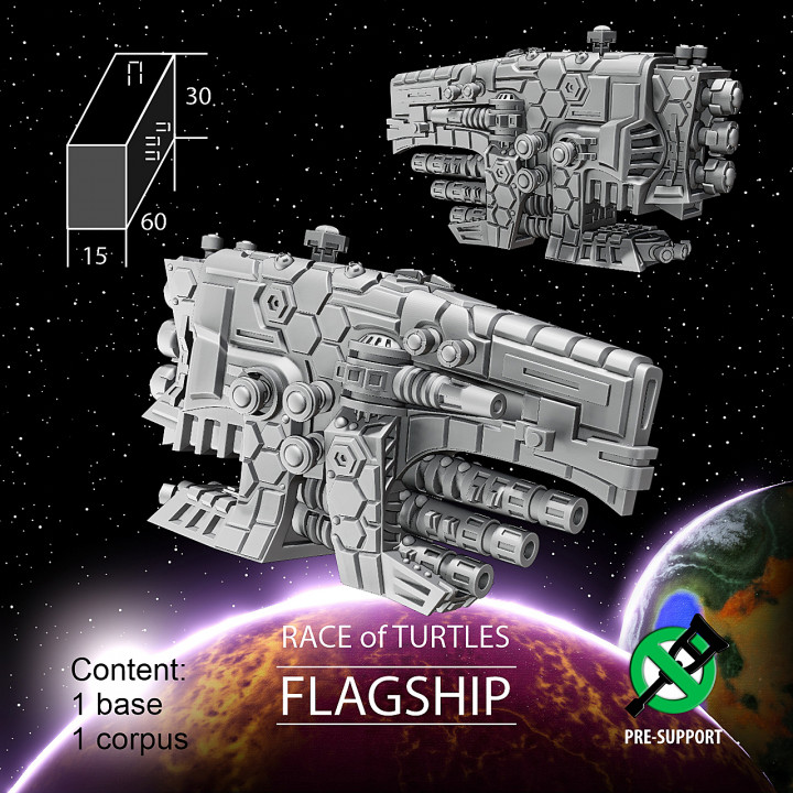 3D Printable FLAGSHIP Turtles Race by ИVAN