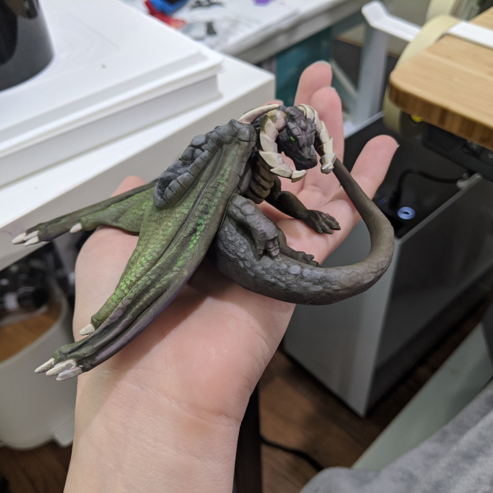 3D Printable The Bard's Dragon by Twin Goddess Miniatures