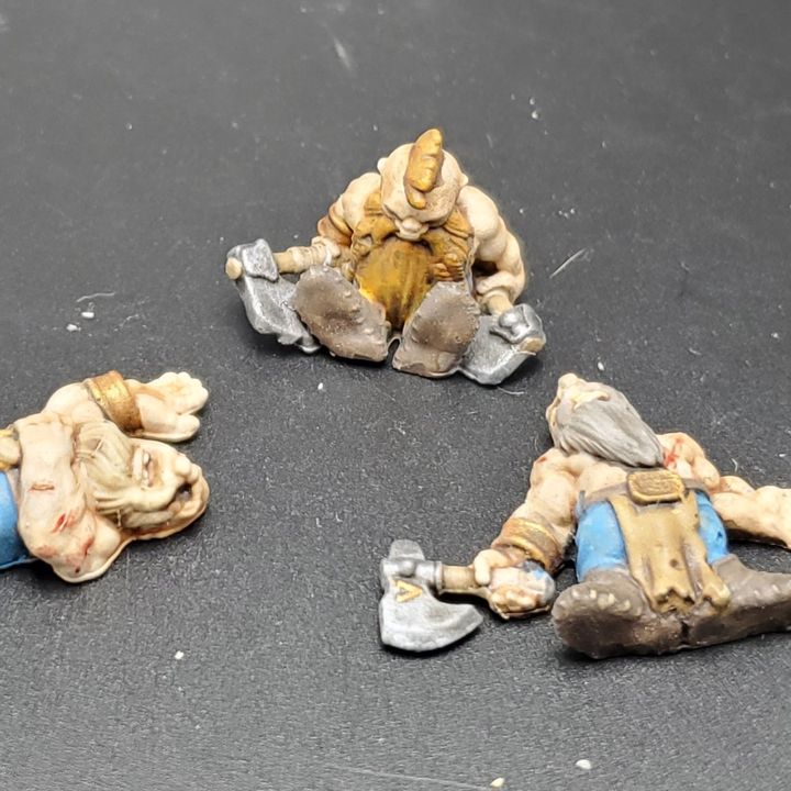 3D Print of Dead Dwarves (pre supported) by Lidless Eye Hobbies