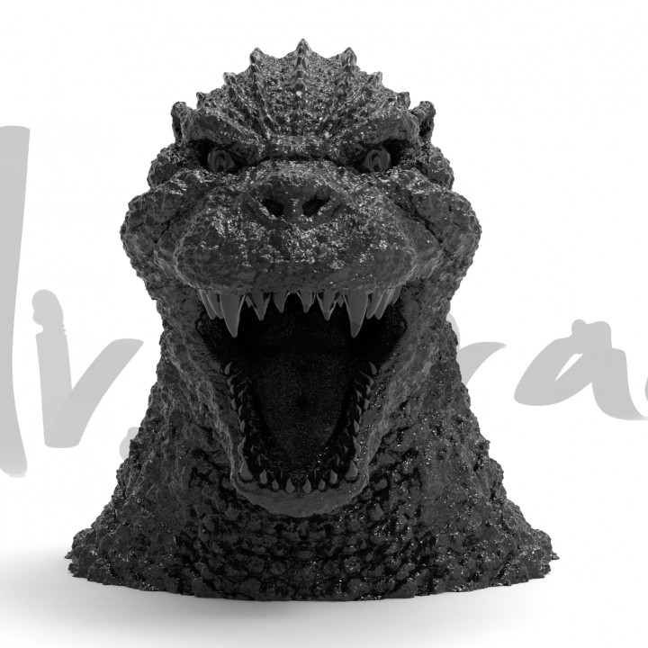 3D Printable Godzilla_1995_Head_H30cm by BRADE HU