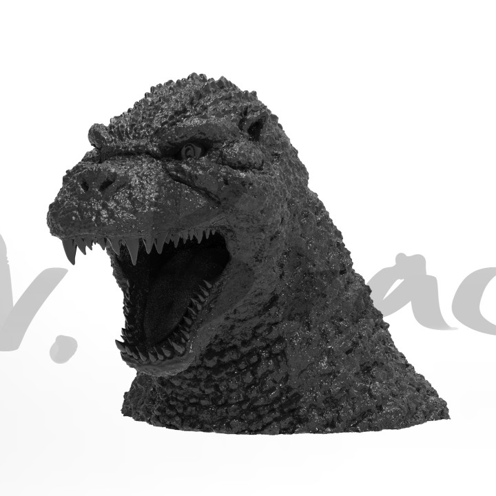 3D Printable Godzilla_1995_Head_H30cm by BRADE HU