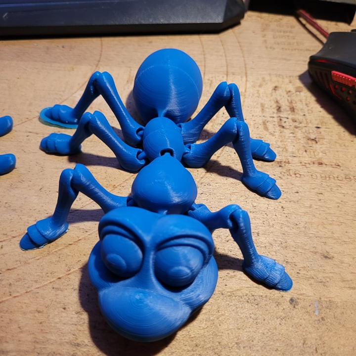 3D Print of Cute Flexi Print-in-Place Ant by blueberrydropz