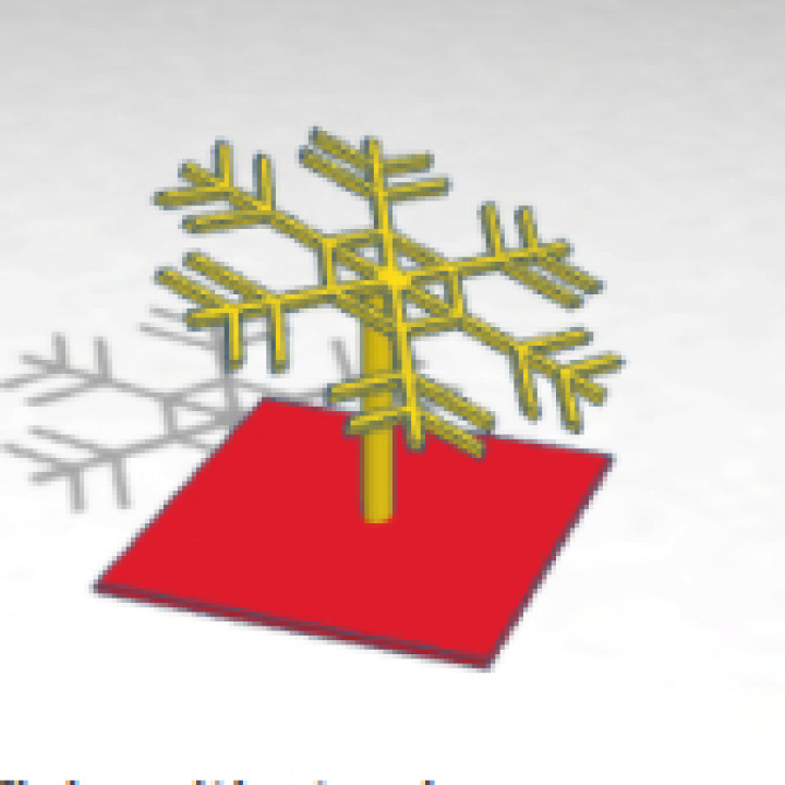 3D Printable Snowflake with stand by Lincoln
