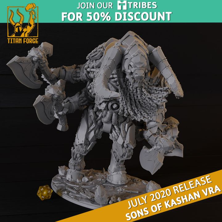 3D Printable Infernal Golem of Kashan Vra - Sons of Kashan Vra - Titan ...