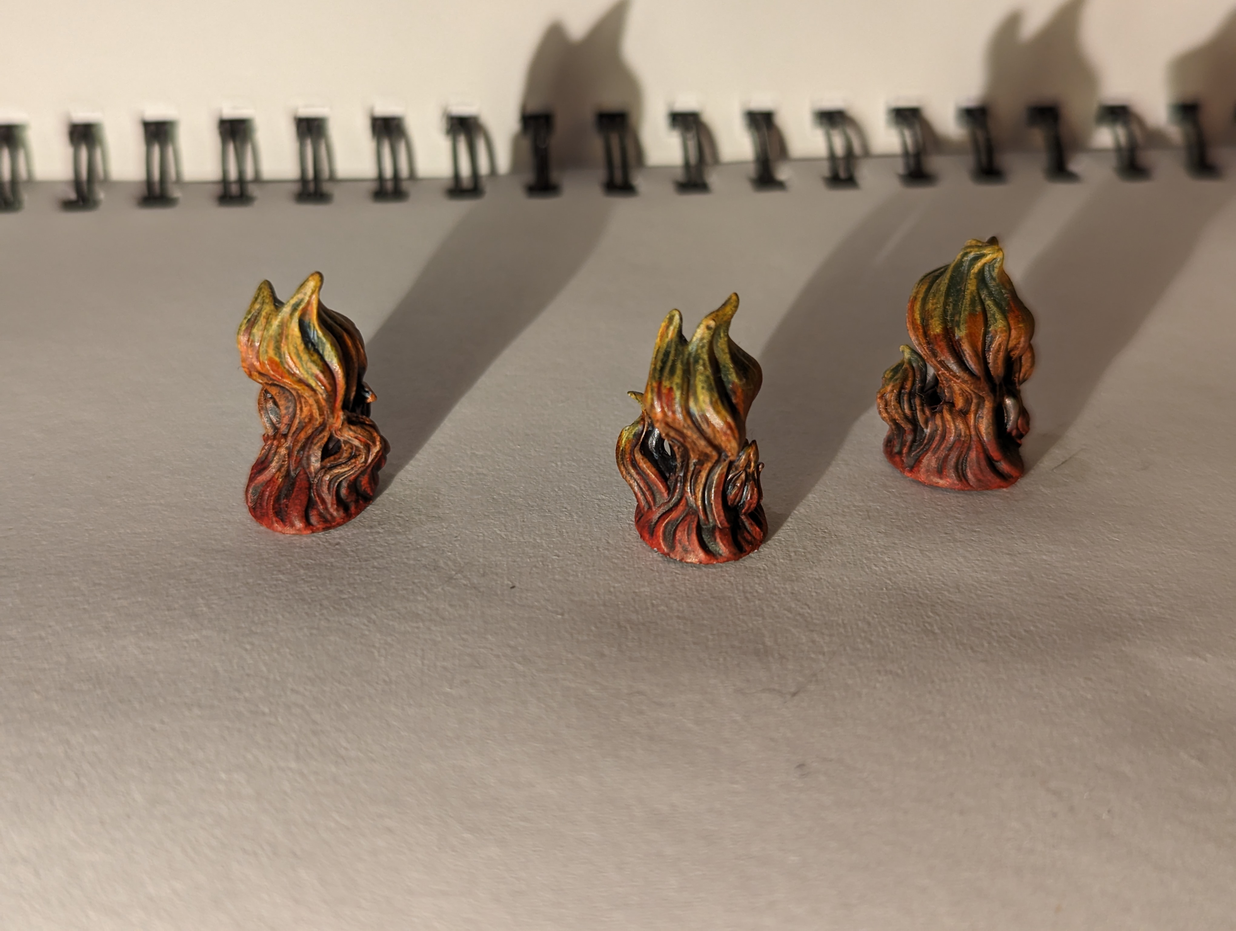 3D Printable Fire Elementals small (Pre Supported) by Duncan Shadow