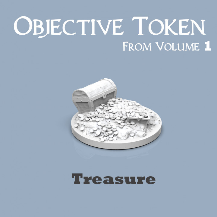 3D Printable Objective Token : Treasure by Meian