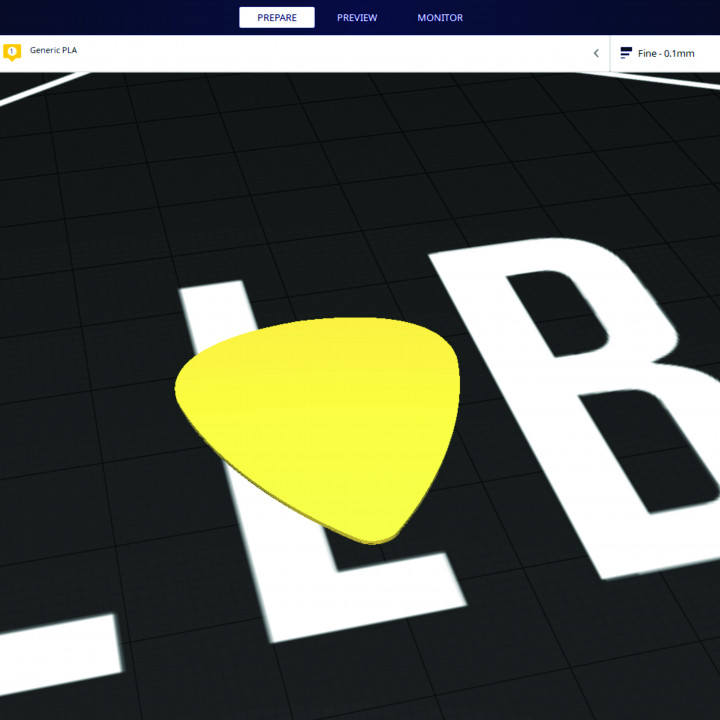 3D Printable Guitar pick set by Fran Zucal H.