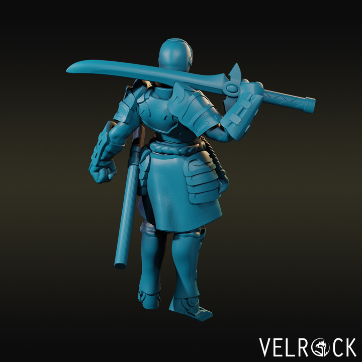 3D Printable Warforged Samurai Pack by Velrock Art Miniatures