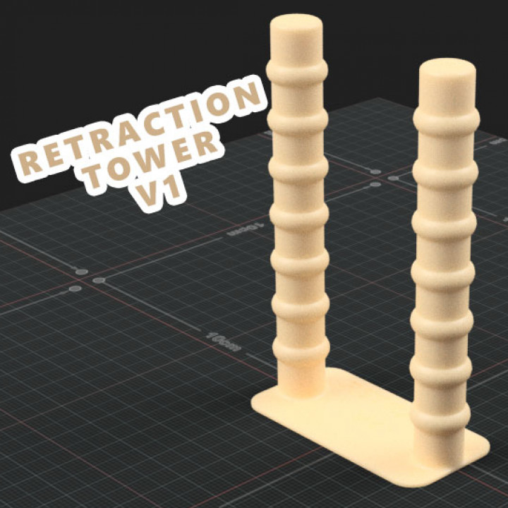 3D Printable Retraction Tower by Fab3dLab
