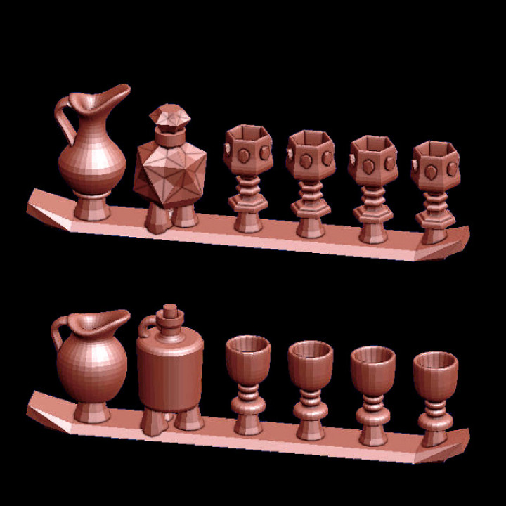 3D Printable Goblets and Drinks by Pellinor