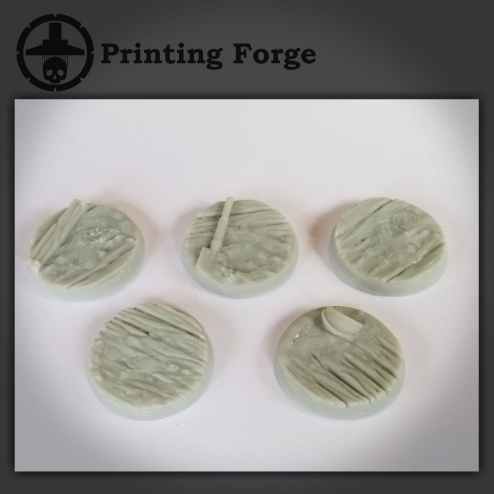 3D Printable 25mm Trench Bases V2 (Supported) by Andrew Noble