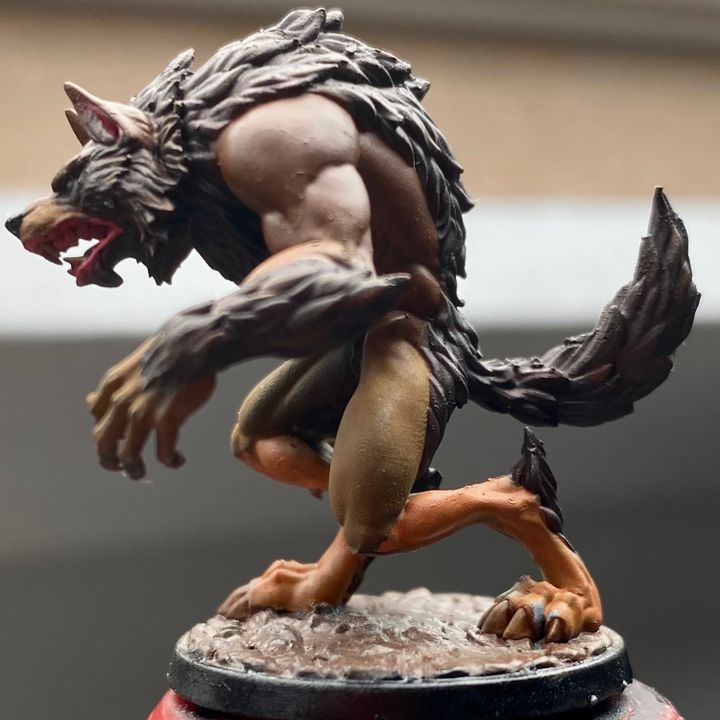 3D Print of Common Werewolf pre-supported (2 variants) by Crudmuppet