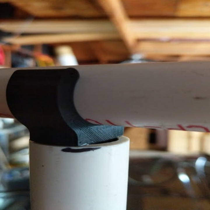 3D Printable 3/4" PVC pipe clip by Scott Hanson