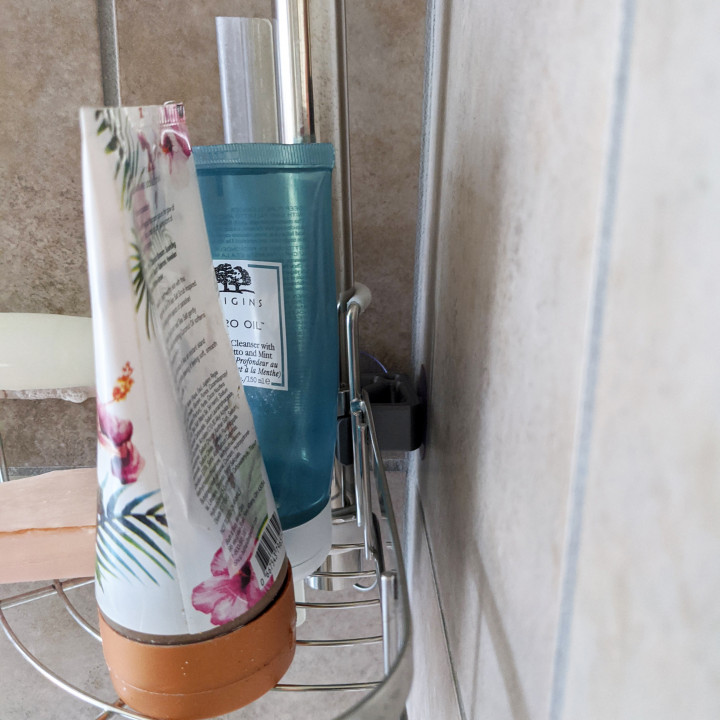 3D Printable Hanging Shower Caddy (Life Hack) by William Hayden