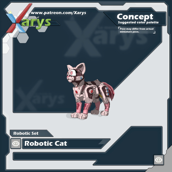 3D Printable Robotic Cat by Xarys Games