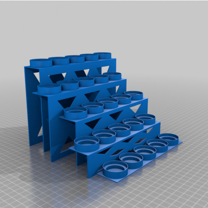 3D Printable Miniature Paint Shelf by Tim Dakin