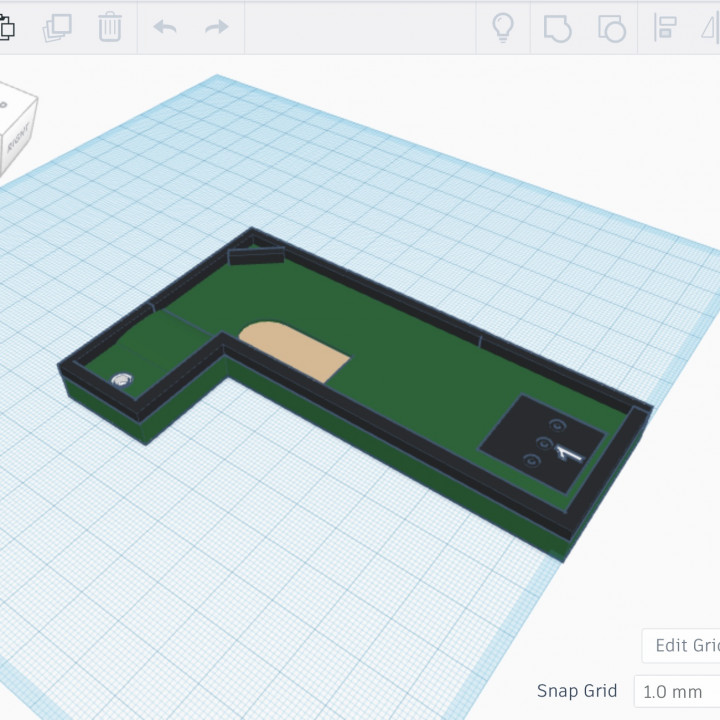 3D Printable Mini Golf Hole 1 by ItsLucas 413