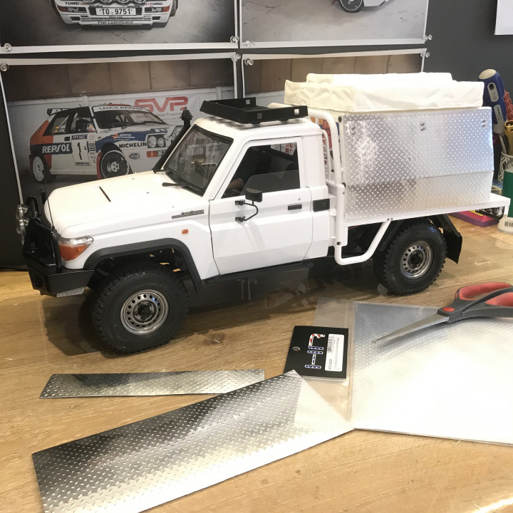 3D Printable Canopy Frame for the Killer Body Toyota LC70 by Knight Customs