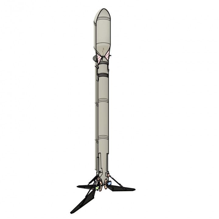 3D Printable SpaceX inspired edf rocket by Brian Brocken