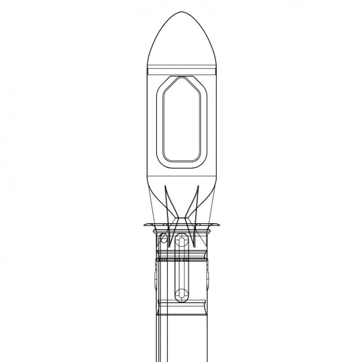 3D Printable SpaceX inspired edf rocket by Brian Brocken