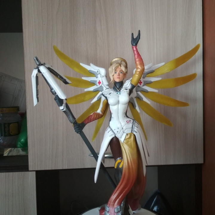 3D Printable Staff like original from game (OVERWATCH - MERCY 30 CM ...