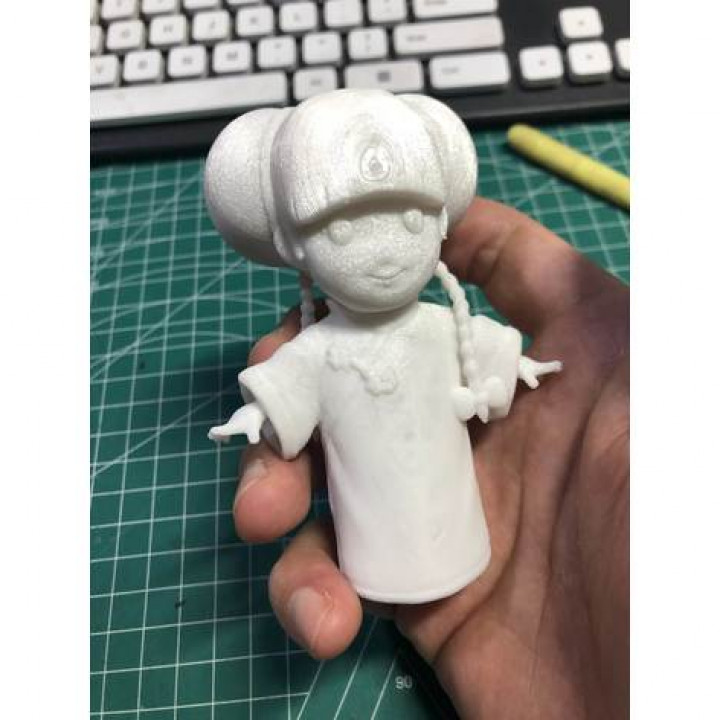 3D Printable Lynn Minmay Singing Doll from MACROSS/ ROBOTECH by HT