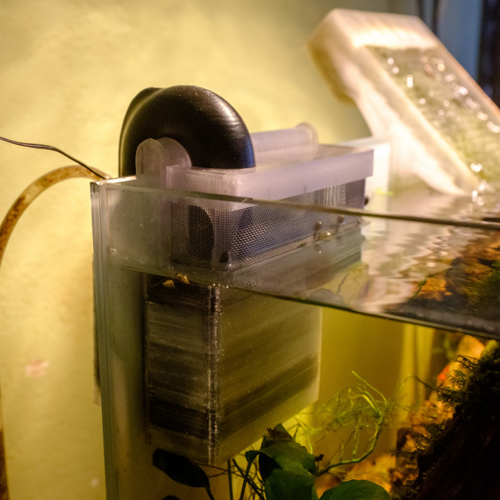 3D Printable Silent Aquarium Overflow Box by thong le