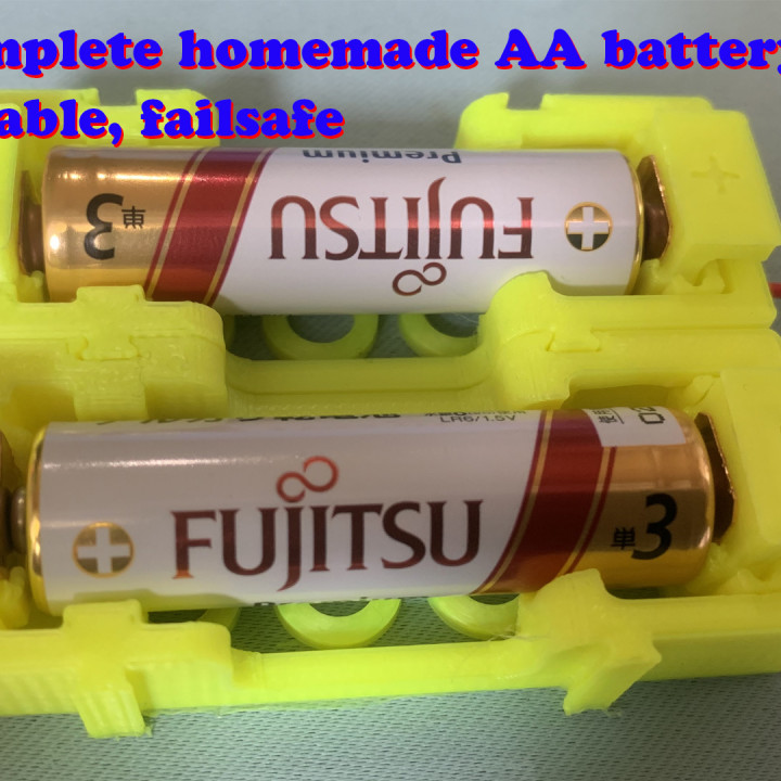 3D Printable complete homemade AA battery case, expandable, failsafe by ...