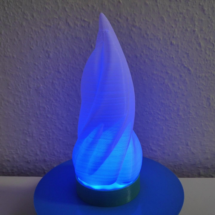 3D Printable fire pit neopixel rgb desk lamp by Niko