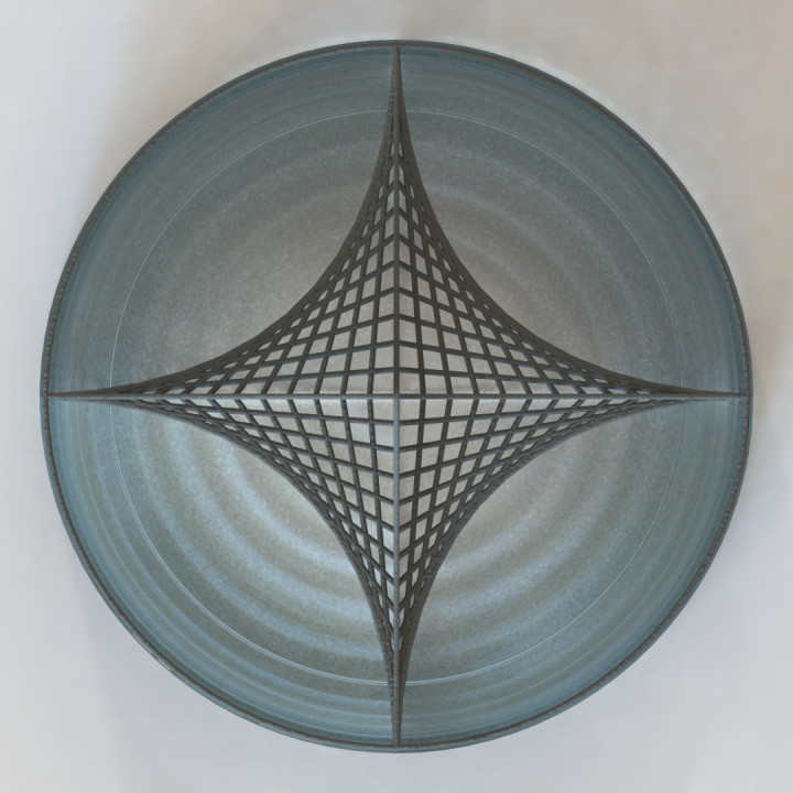 3D Printable 3D Grid Trophy by Bertan Atamer