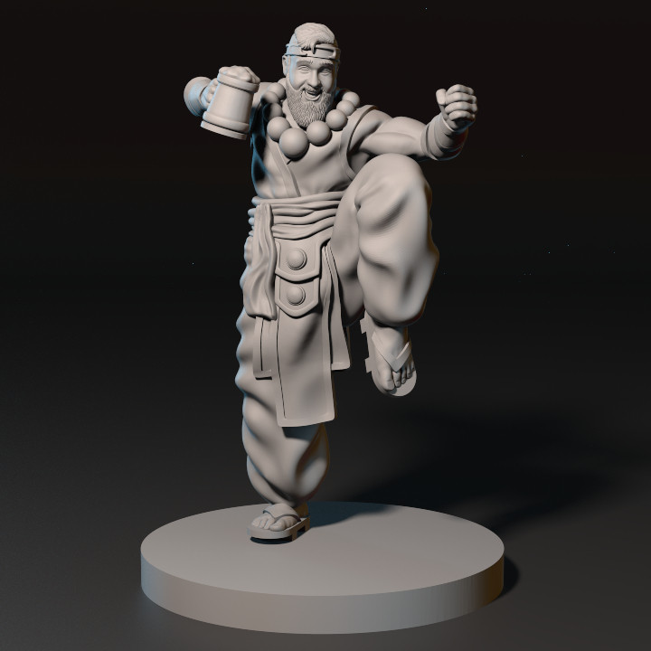 3D Printable Drunken Fist Monk (Pre-supported and Unsupported) by ...