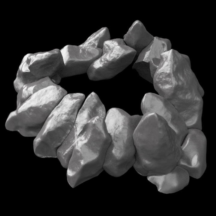 3D Printable Rock Circle by Kino Prados Cordon