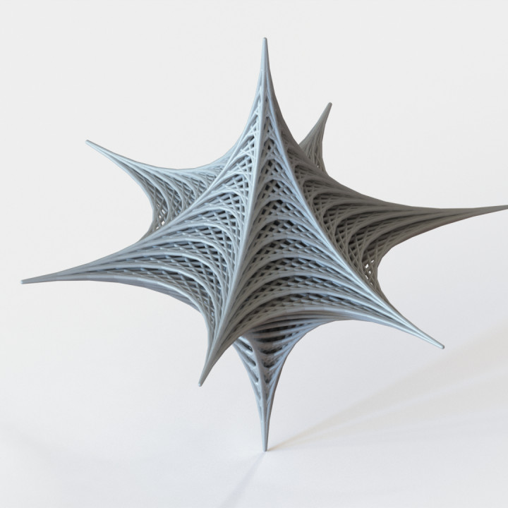 3D Printable Star Grid Trophy by Bertan Atamer