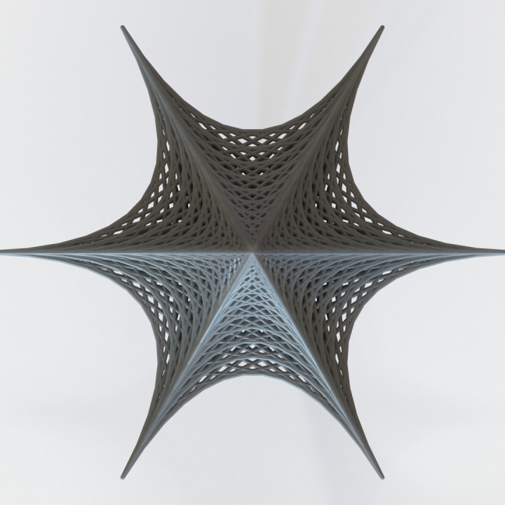 3D Printable Star Grid Trophy by Bertan Atamer