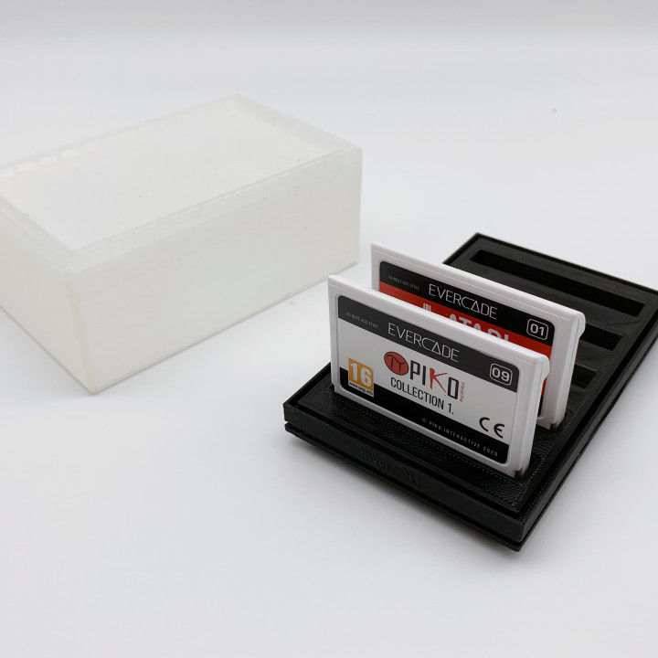 3D Printable Evercade Stackable Cartridge Case by Adam Smith