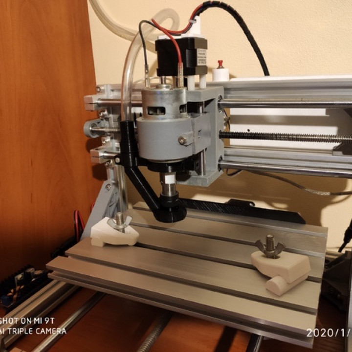 3D Printable CNC 2418 (3018, 1610) vacuum cleaner adapter + laser ...