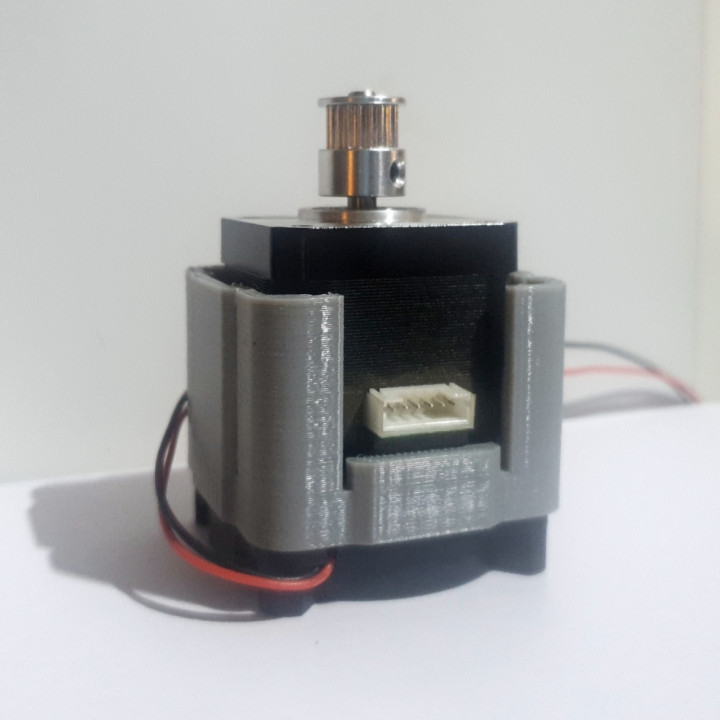 3D Printable Snap on 50mm stepper motor cooler by Aaron Manning