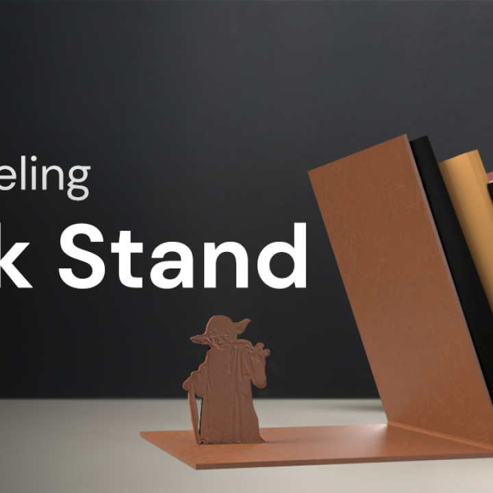 3D Printable Book Stand by SelfCAD