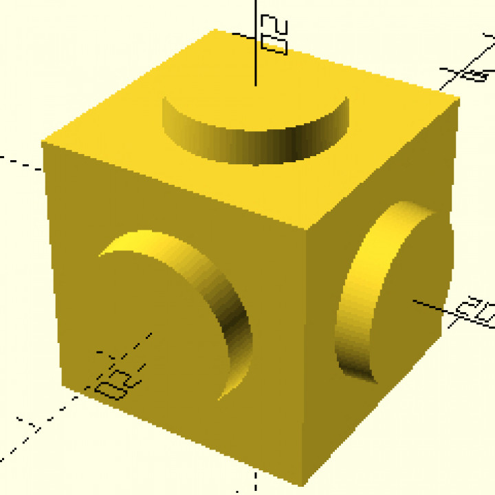 3D Printable 3D Connecting Building Blocks by Conrad Truettner