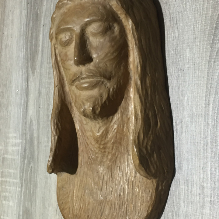 3D Printable Jesus Christ Face by Paolo Ferrari