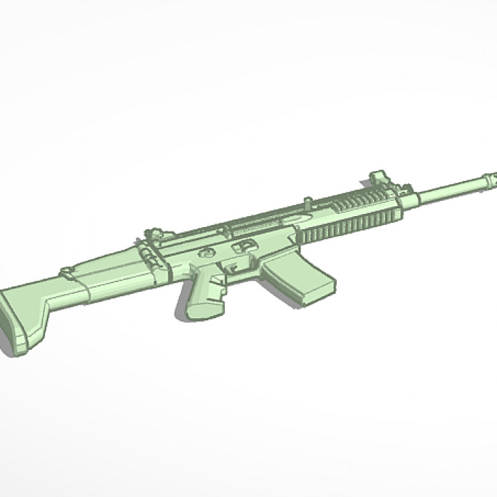 3D Printable FN SCAR-L by Louis Ponce