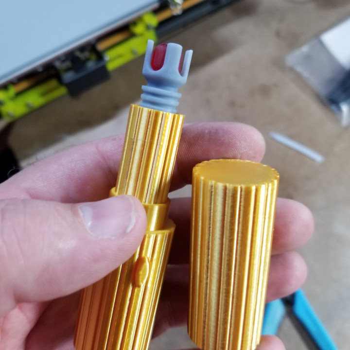 3D Printable Sonic Lipstick (Doctor Who Sarah Jane Smith) by Tech Outreach