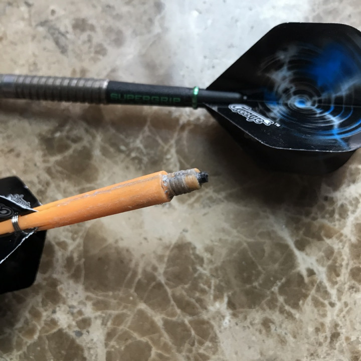 3D Printable darts stem/shaft with carbon fiber bar insert by tsuipo