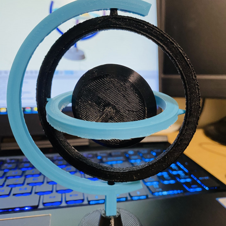 3D Printable Gyroscope miniature model by Shubham Shashikant Chinchane