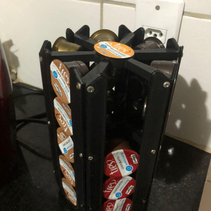 3D Printable Tres (Caffitaly) Rotating Capsule Holder by Marco Antonio ...