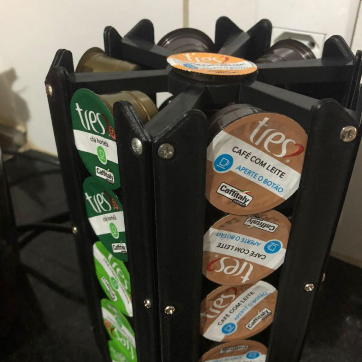 3D Printable Tres (Caffitaly) Rotating Capsule Holder by Marco Antonio ...