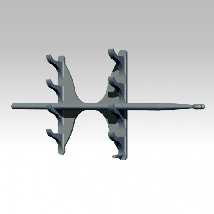 3D Printable Drum Stick Wall Holder by Evavoo
