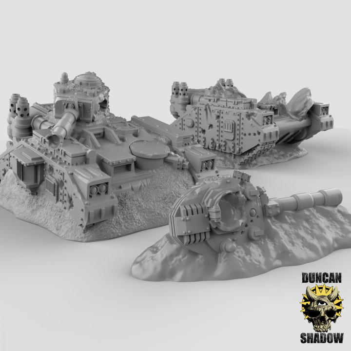 3D Printable Wrecked tanks by Duncan Shadow