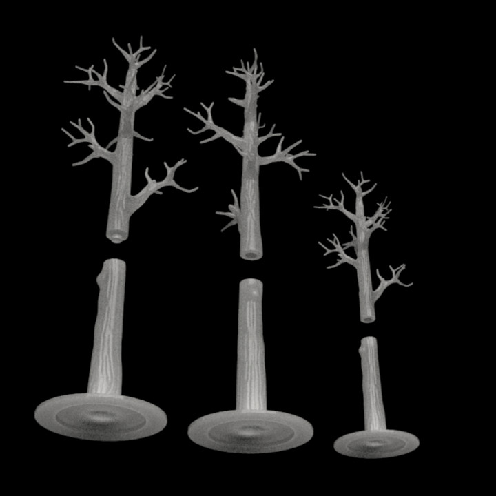 3D Printable Magnetic Tabletop Trees by Simon