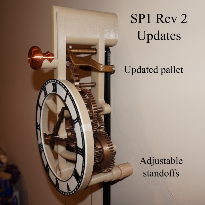 3D Printable Small Pendulum Wall Clock by Steve Peterson